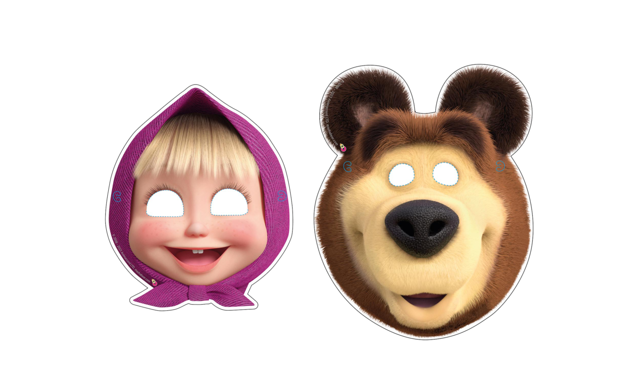 MASCARAS x10 MASHA Y EL OSO CO – Cortopassi